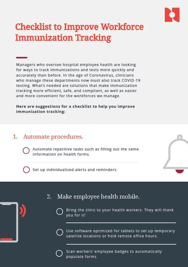 Checklist to Improve Workforce Immunization Tracking - Net Health